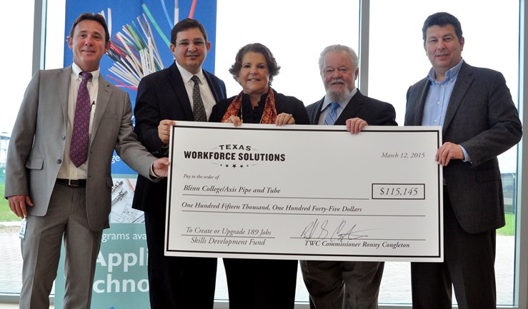 Blinn College Receives Texas Workforce Grant to Train Axis Pipe & Tube ...
