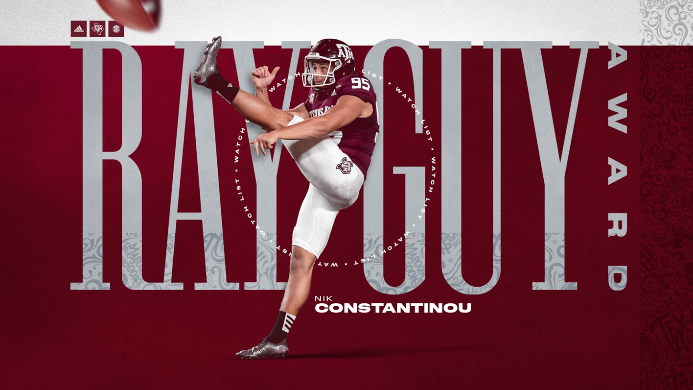 Constantinou Named to Ray Guy Award Watch List - WTAW | 1620AM & 94.5FM
